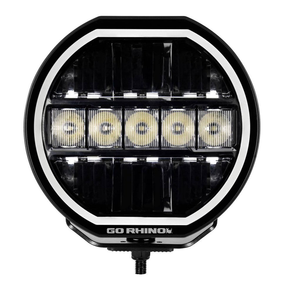 Go Rhino Xplor Blackout Series Maxline Hi/Low LED Round Light | 7 ...
